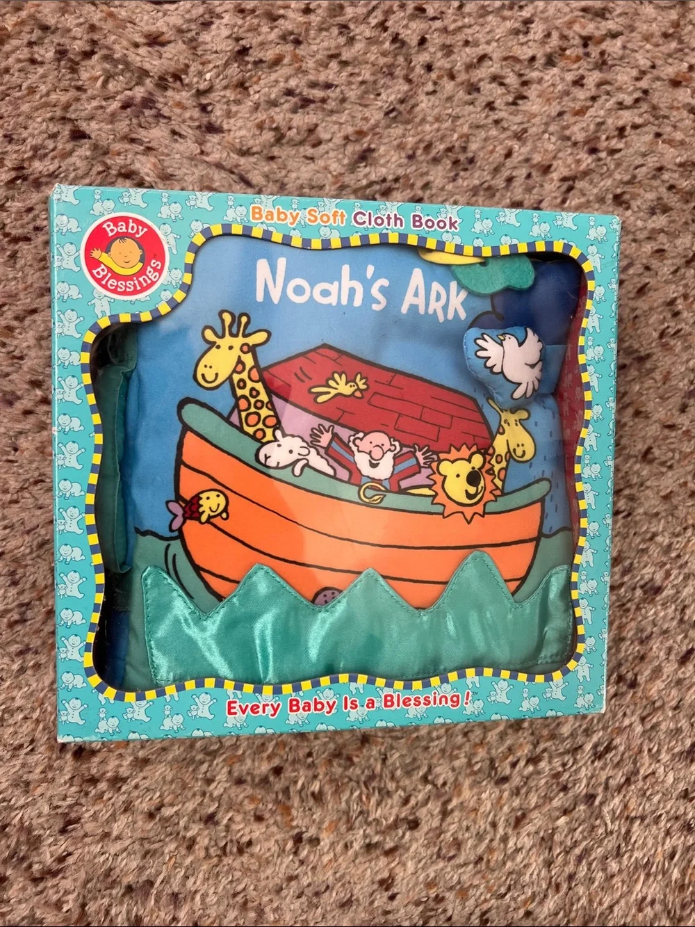 Toys | Noahs Ark Baby Soft Cloth Book Blueorange | Poshmark